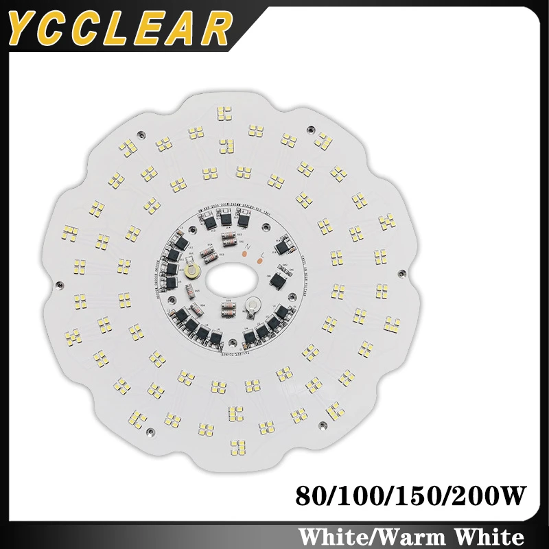 LED Light Board 80W 100W 150W 200W Direct AC 220V SMD 2835 UFO Lamp ...