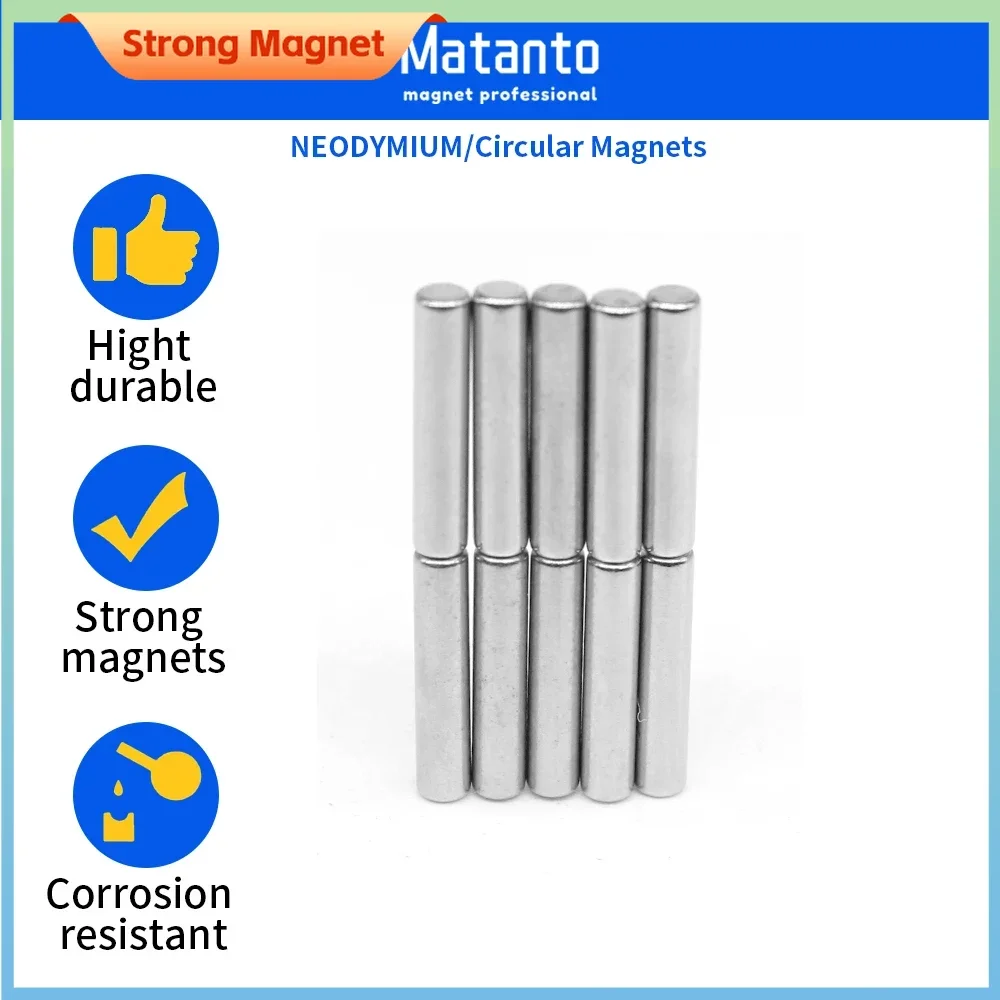 50-100-200-500PCS-2x10mm-Small-mini-Round-Magnet-Long-Powerful-Magnet ...