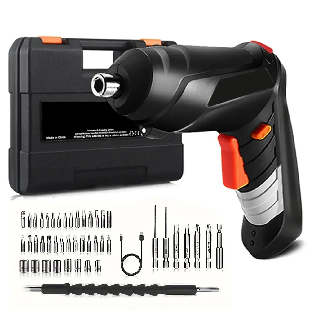 Battery Rechargeable Cordless Wireless Electric Drill Screwdriver Set ...
