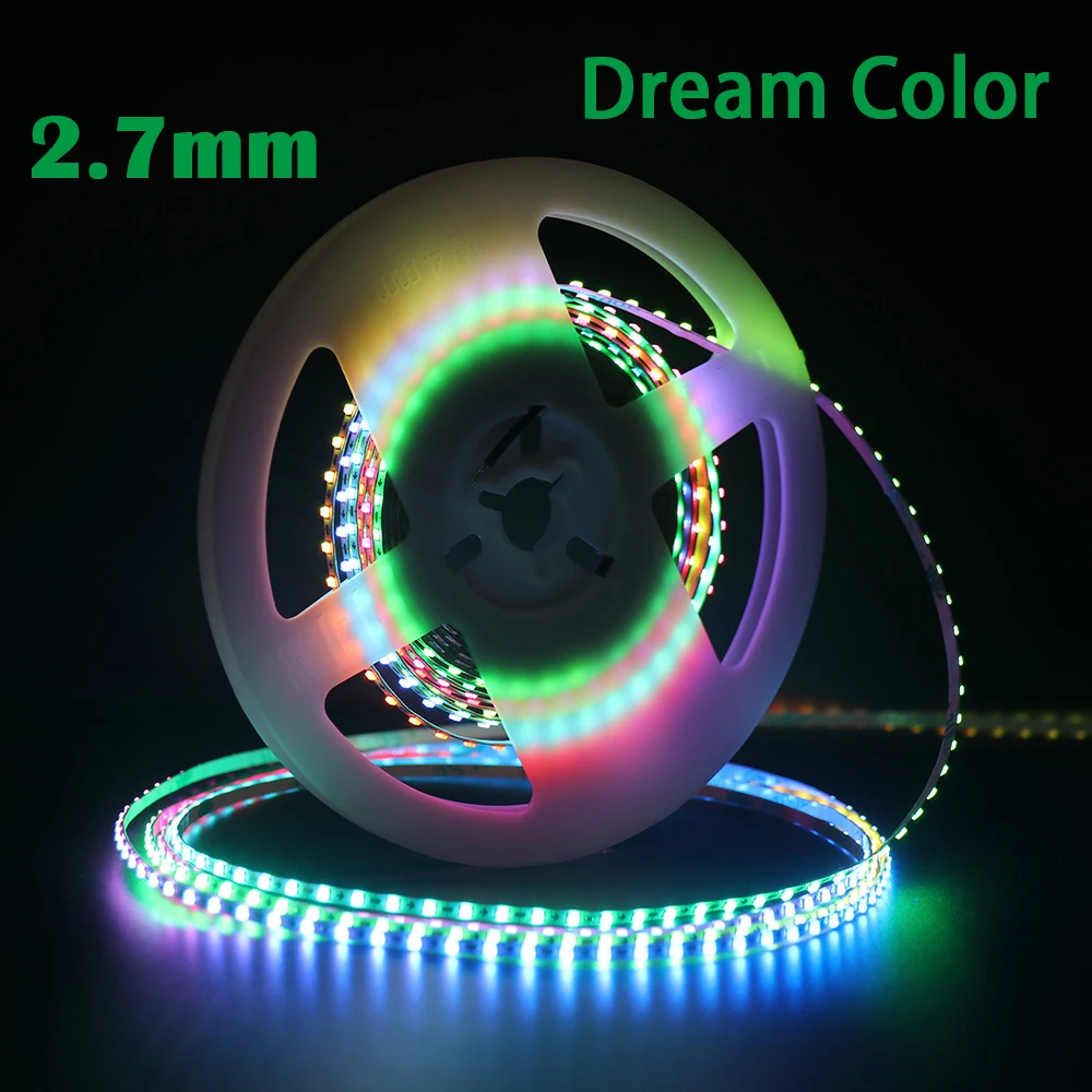 2-7mm-Super-Thin-Led-Strip-Lights-2812b-RGB-Strip-Dream-Color-DC5V ...