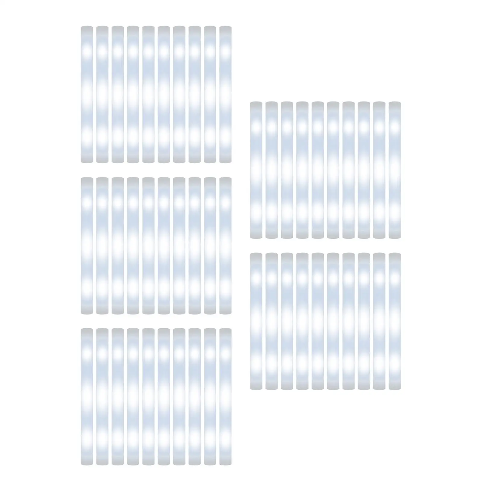 Light-up-Foam-Sticks-Party-Supplies-Portable-LED-Glow-Sticks-White-Glow ...