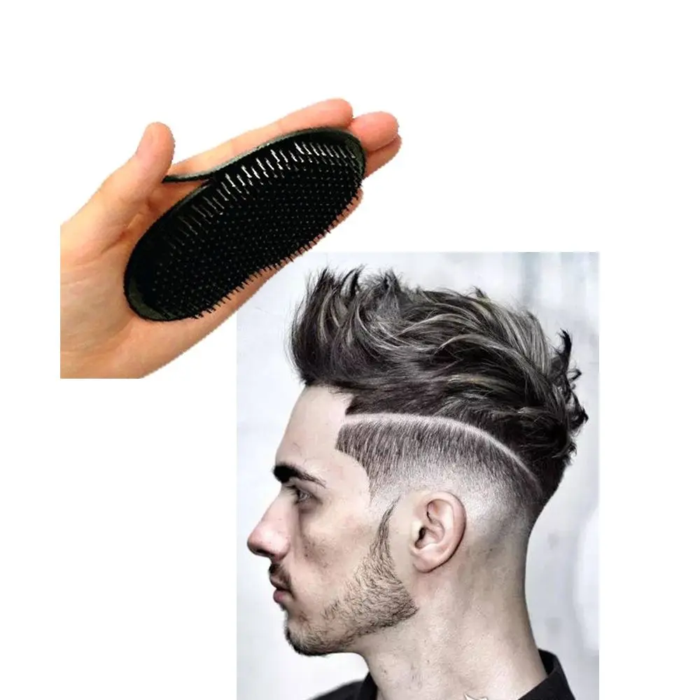1PC-Round-Pocket-Travel-Black-Hair-Comb-Brush-Men-Beard-Brush-Palm ...