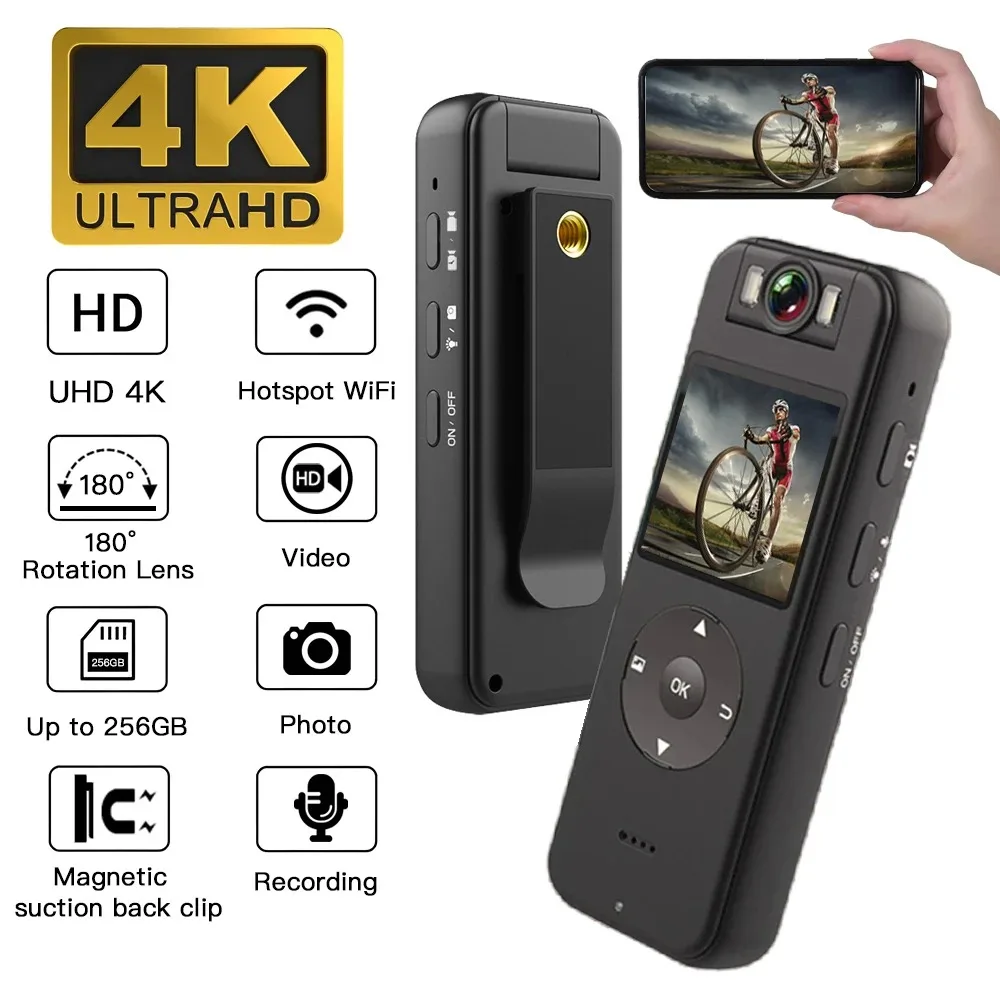Ultra-HD-4K-Mini-Camera-Portable-Small-Camcorder-Body-Mount-Cam-Small ...