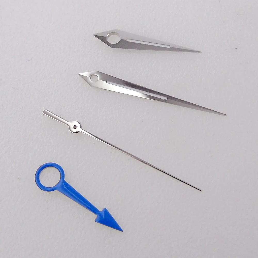 NH34-GMT-Watch-Hand-Needles-for-Dive-Watch-Parts-Silver-Needles-Blue ...