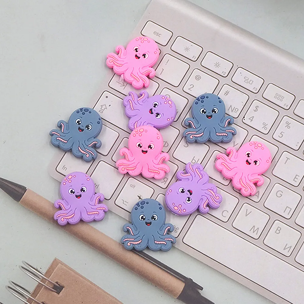 Chenkai-10PCS-Octopus-Focal-Beads-For-Pen-Beadable-Pen-Silicone-Charms-Character-Beads-For-Pen ...