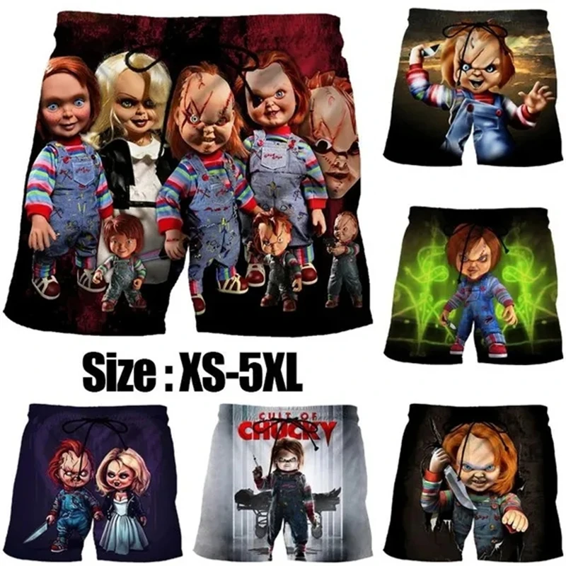 Halloween Bride Of Chucky Fashion Shorts 3D Print Short Pant Men's Fun ...