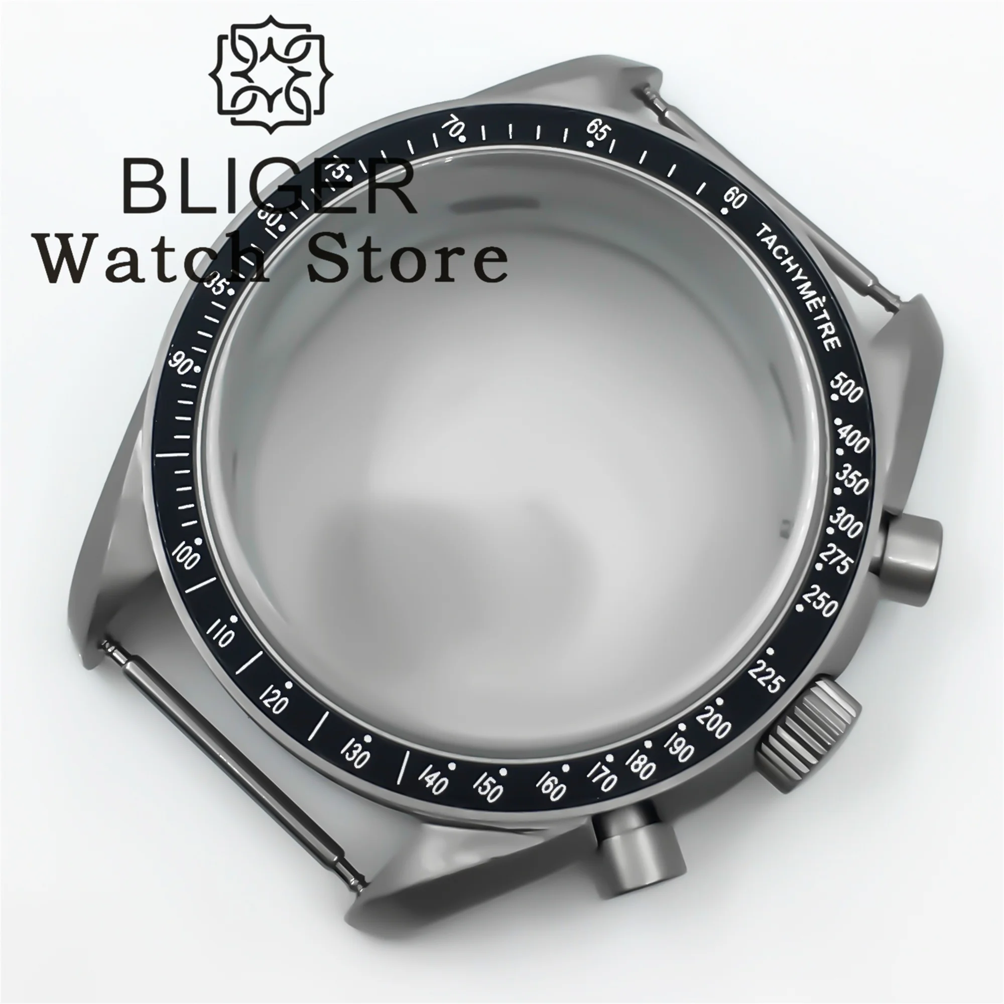 BLIGER 40mm VK63 Titanium Watch Case Black Red Blue Green Insertl Dome ...