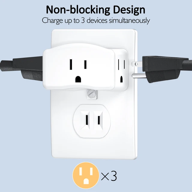 LENCENT PCS Multi US Plug Socket Extender With Outlets, 48% OFF
