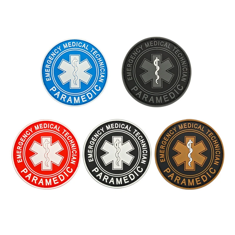 Paramedic Star Of Life Snake Battle Badges 3d Pvc Rubber Hook&loop ...