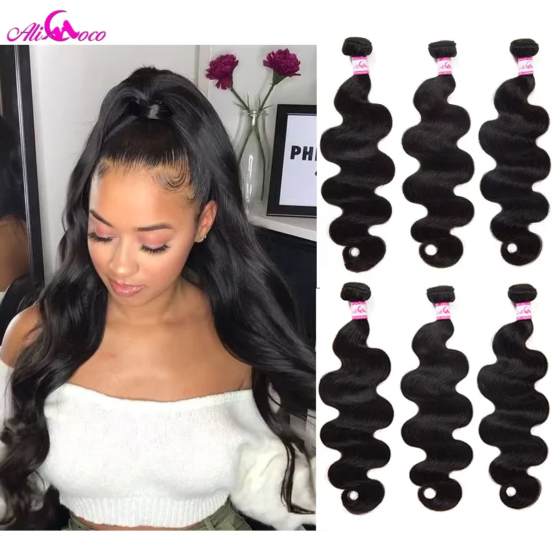 Ali Coco Brazilian Body Wave Hair Weave Bundles 100% Human Hair Bundles ...