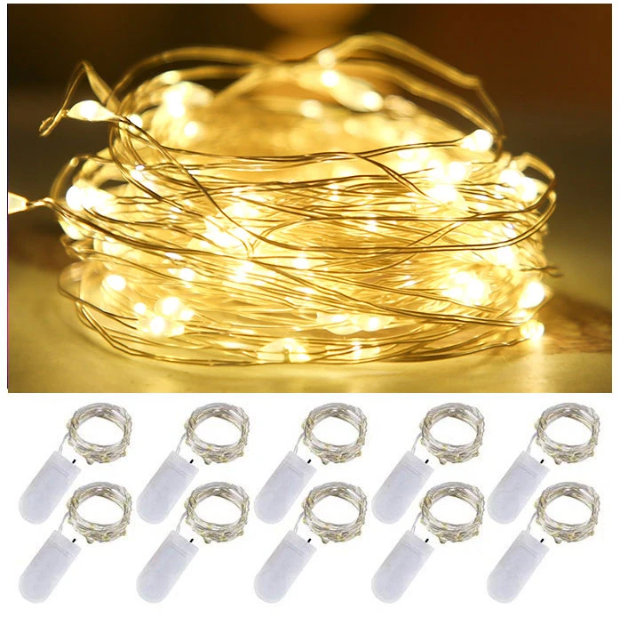 500 Battery Copper Wire String Lights | Wire String Lights Led Battery ...