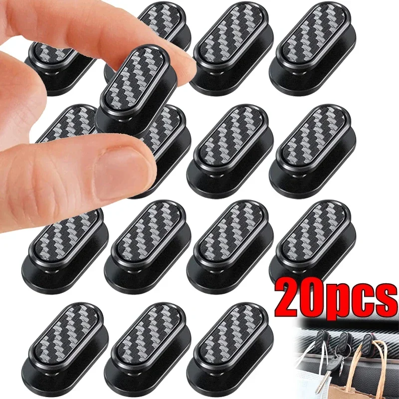 4-20pcs Car Invisible Mini Hooks Self-Adhesive Dashboard Wall Hanging ...