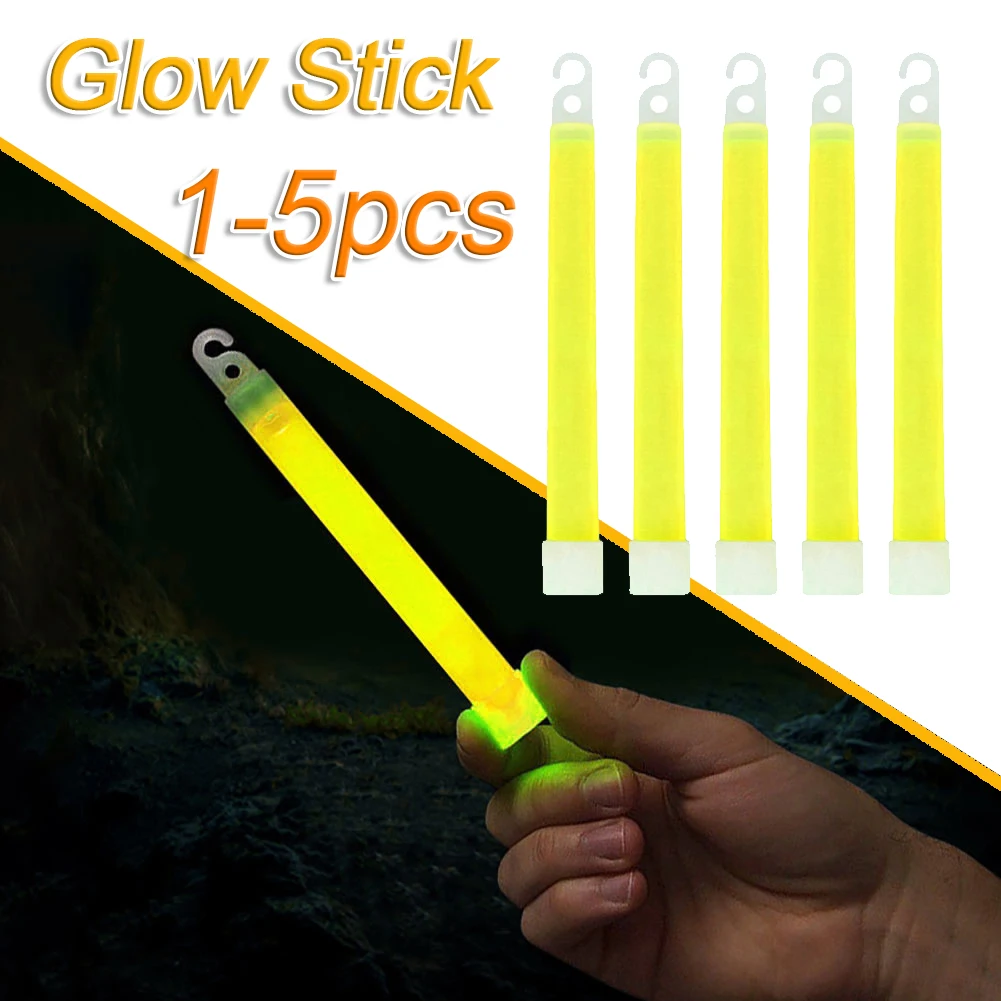 1-5pc-Fluorescence-Light-Glow-Sticks-w-Hook-6-inch-Glowing-Stick-for ...