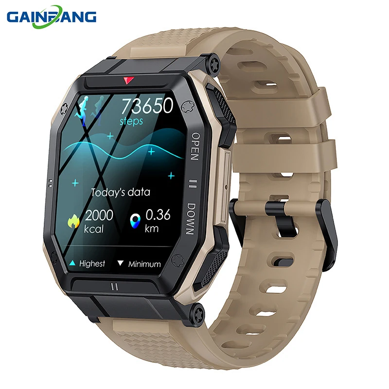 K55 relógio inteligente masculino bluetooth chamada 350 mah longa ...