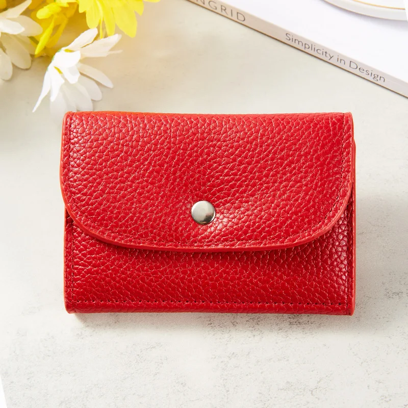 Portable Coin Purse Large Capacity Money Bag Leather Mini Wallet Small ...
