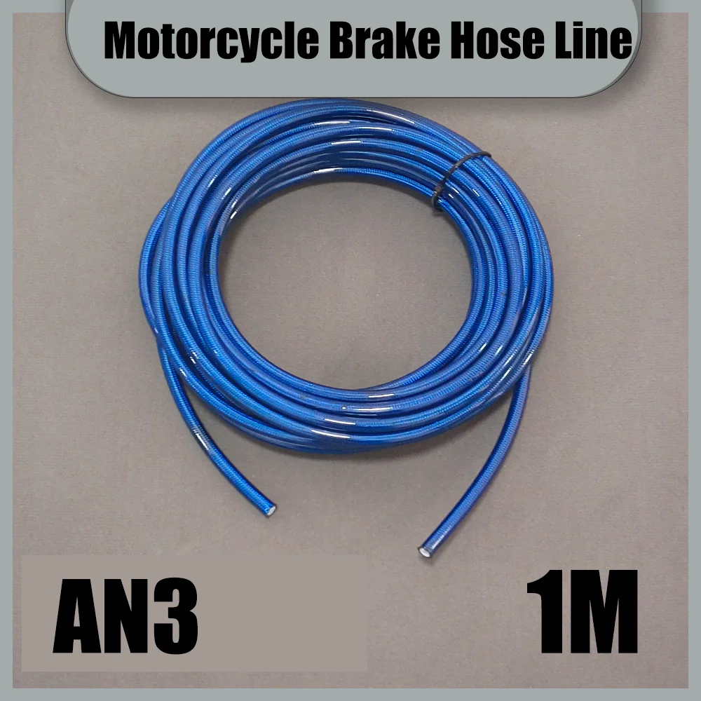 Motorcycle-Braided-Stainless-Steel-Nylon1M-AN3-Clutch-Oil-Line-Hose ...