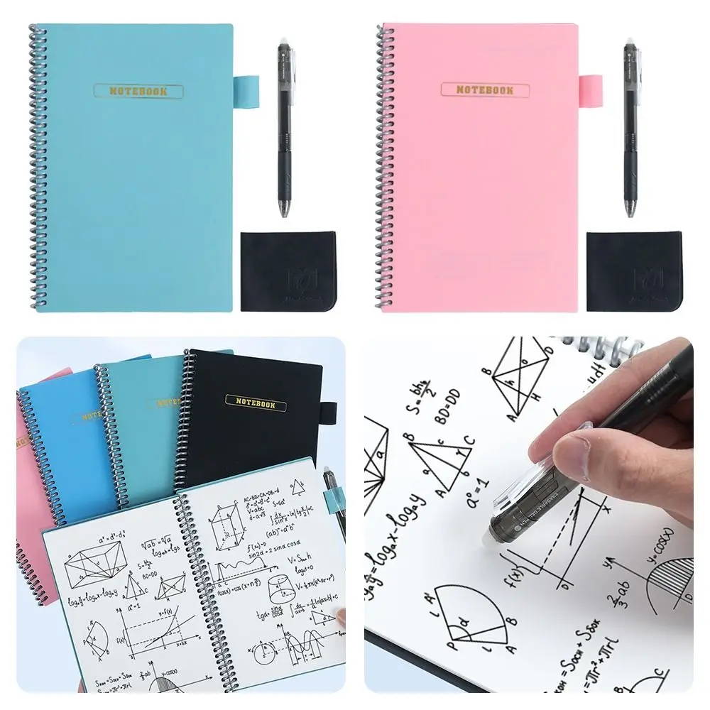 New-Portable-A5-Erasable-Notebook-Paper-Reusable-Smart-Wirebound ...