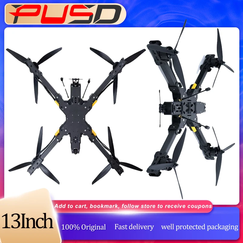 PUSD 13 Inch FPV Racing Drone Kit 10KM Long Range 7kg Max Load Carbon ...