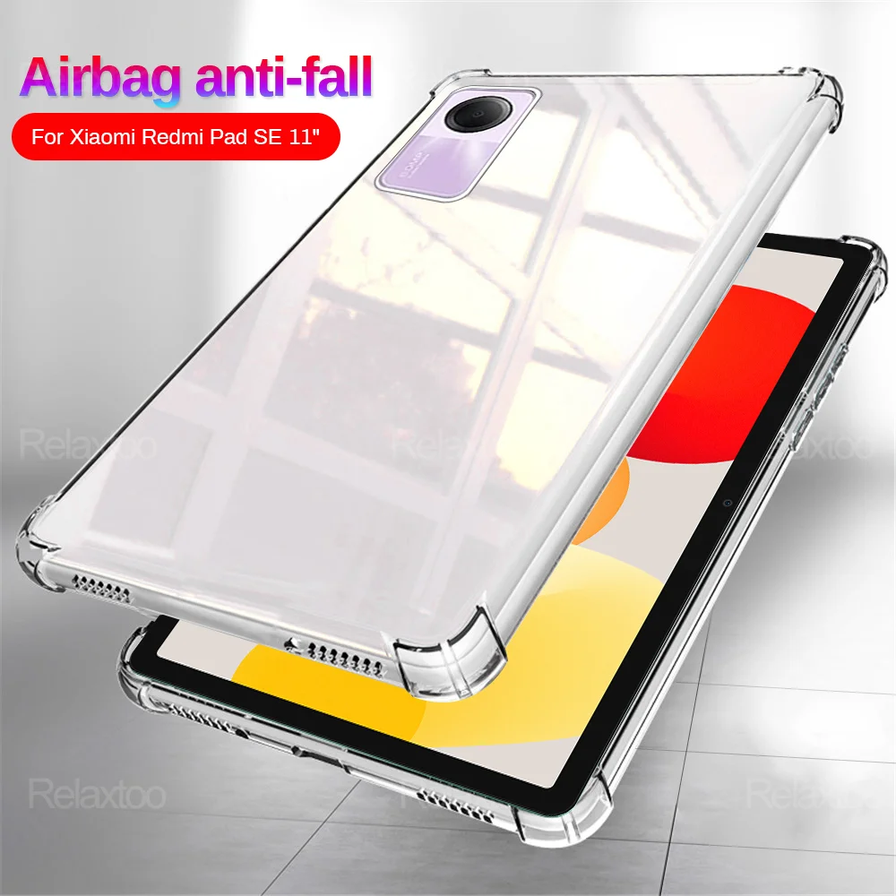 For-Xiaomi-Redmi-Pad-SE-Case-Transparent-Air-bags-Soft-Silicone-Back ...