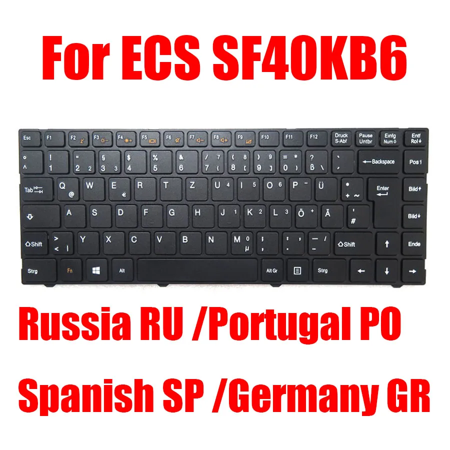 PO SP GR RU Laptop Keyboard For ECS SF40KB6 Russia Portugal Spanish ...
