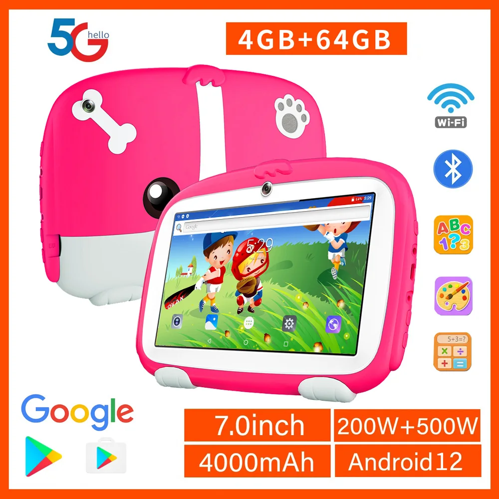 2024-New-7-Inch-Tablet-5G-WIFI-Quad-Core-4GB-RAM-64GB-ROM-Kids-Learning ...