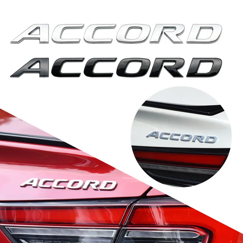 Auto-Accessoires-Chroom-Zilver-Zwart-Accord-Brief-Logo-3D-Abs-Badge ...