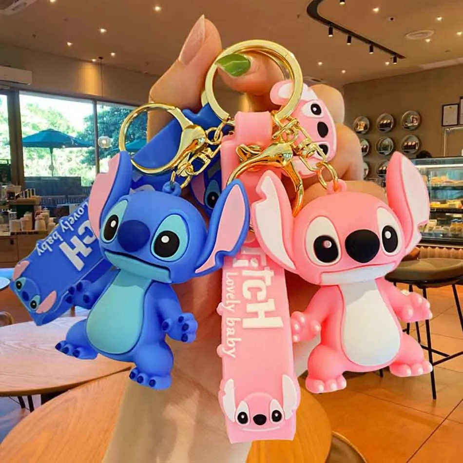 Cartoon-Anime-Disney-Stitch-Keychain-Kawaii-Anime-Stitch-Keyring-Key ...
