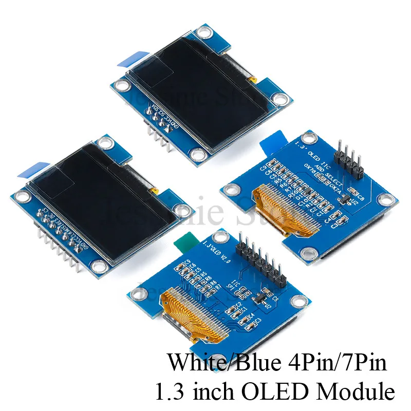 1-3-OLED-Module-1-3-inch-LCD-LED-12864-Display-Screen-White-Blue-128X64 ...