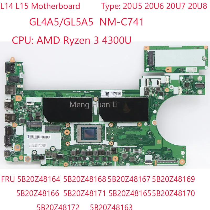 L15-Motherboard-NM-C741-5B20Z48164-5B20Z48168-5B20Z48167-5B20Z48169-For ...