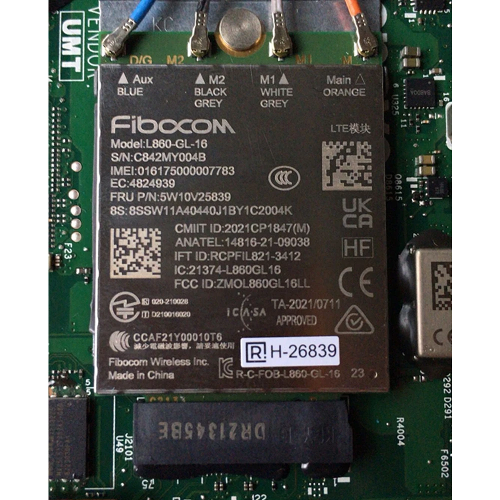 Fibocom L860-gl-16 4g Lte Wwan Module For Lenovo Thinkpad X1 Carbon 10th Gen 5w10v25839 - Laptop ...