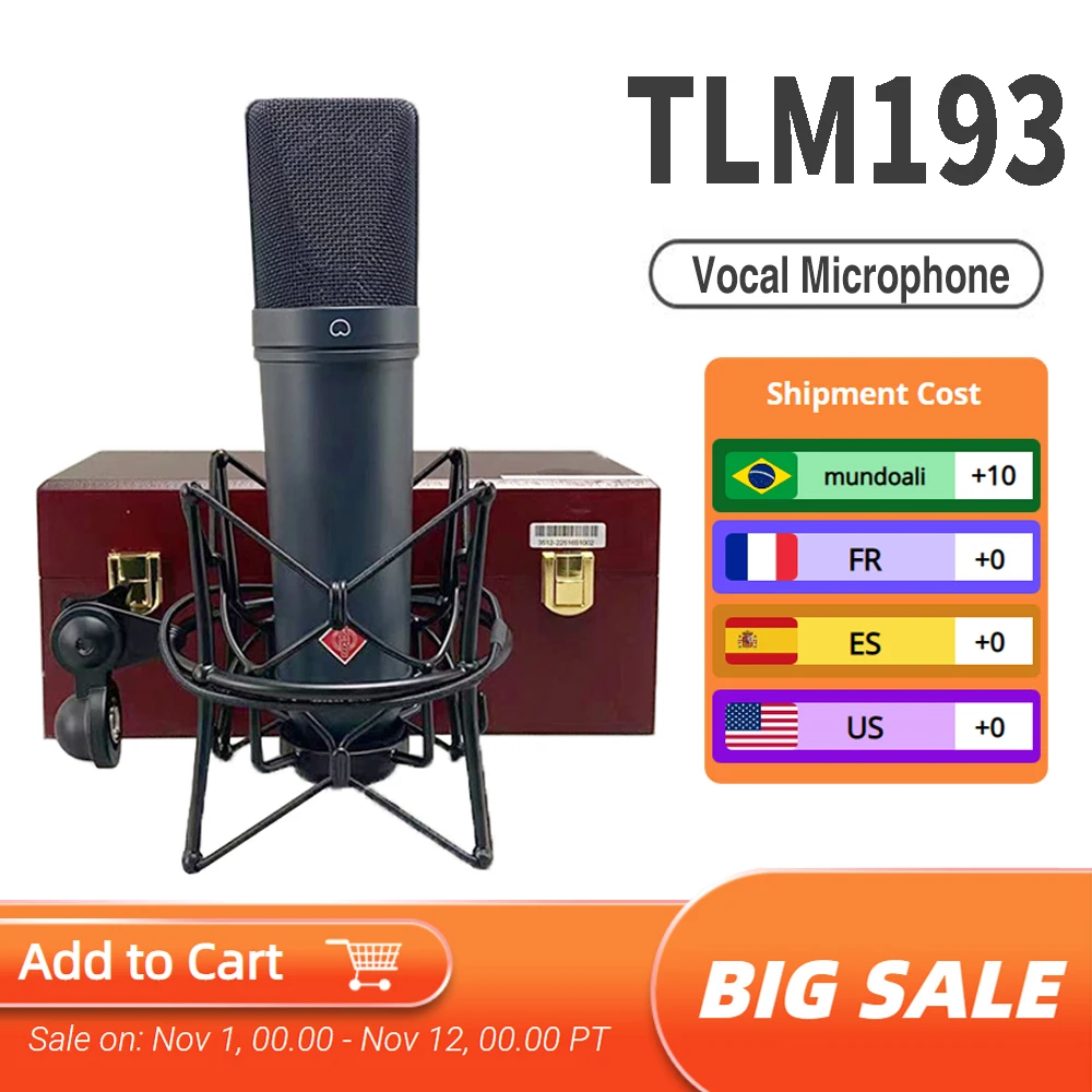 TLM193 Studio Microphone,U87AI TLM103 TLM49 BCM104 Top Condenser ...