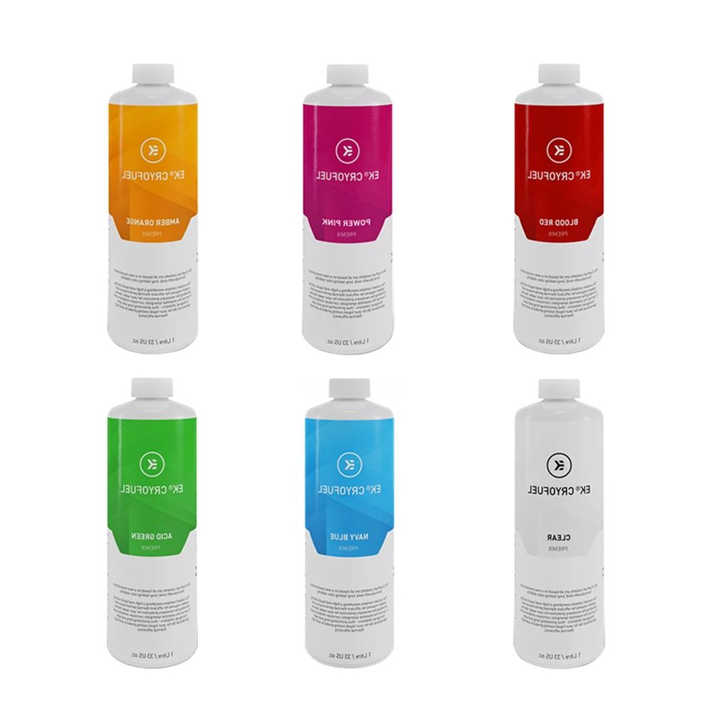 EK-CryoFuel-Premix-1000mL-Computer-coolant-Red-Blue-Green-Orange-Pink ...