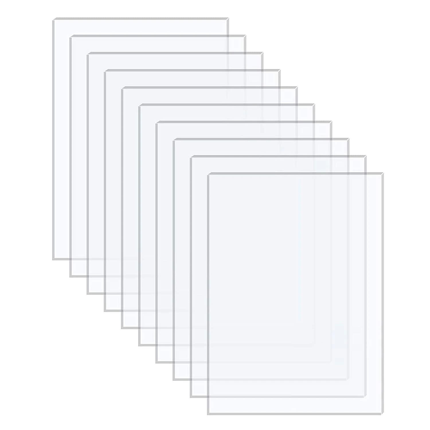 10pcs Clear Acrylic Sheet Transparent Plastic Board For Picture Frame ...