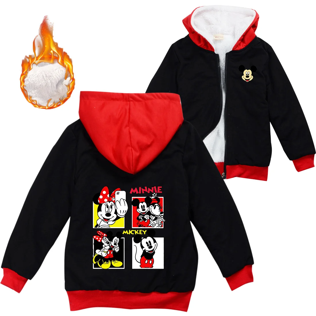 Disney-abrigo-grueso-de-Mickey-y-Minnie-Mouse-para-ni-os-y-ni-as ...