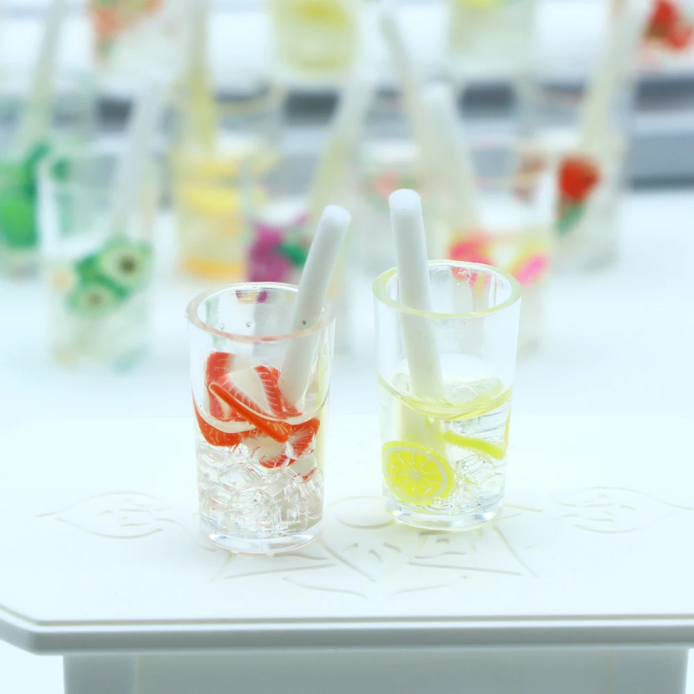 20Pcs-Bag-Dollhouse-Mini-Iced-Fruit-Tea-Straw-Cup-Simulation-Food-Game ...
