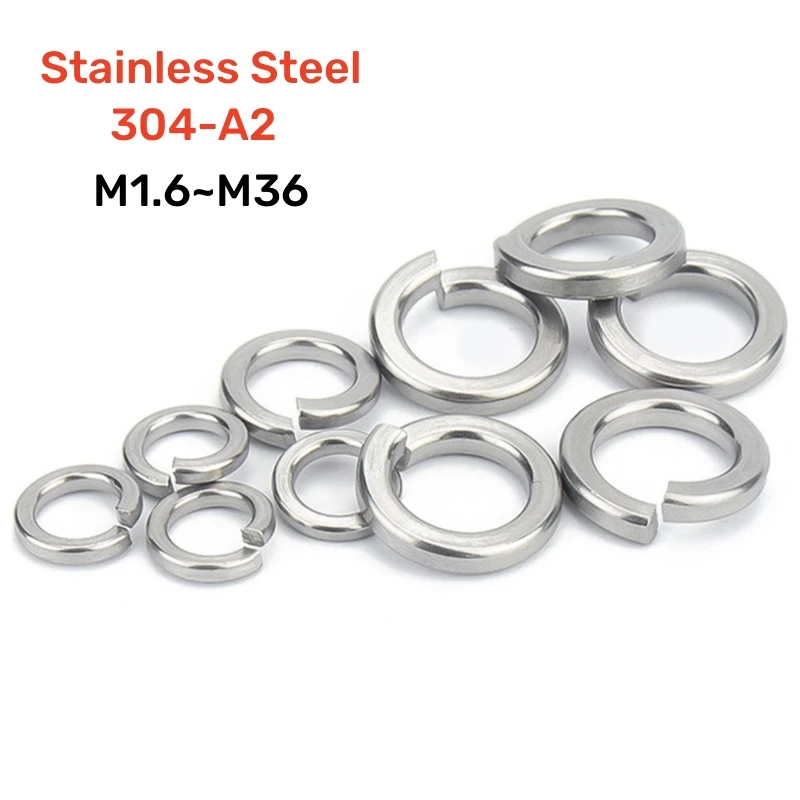 1-300pcs-304-A2-Stainless-Steel-Spring-Split-Lock-Washer-Elastic-Gasket ...