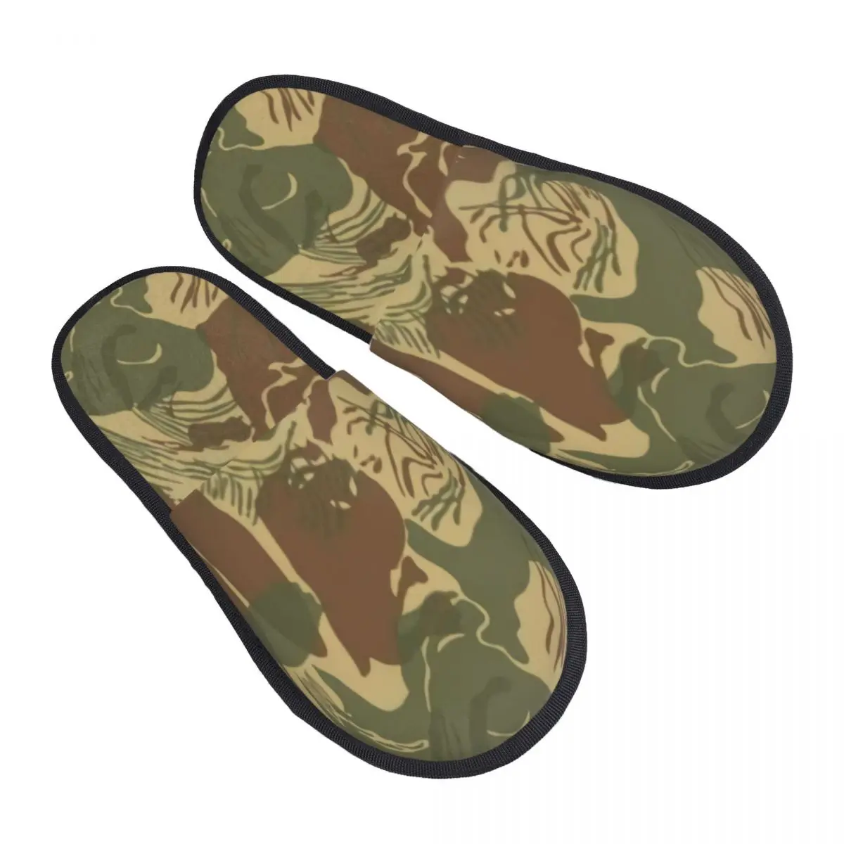 Rhodesian-Brushstroke-Camo-House-Slippers-Women-Cozy-Memory-Foam ...