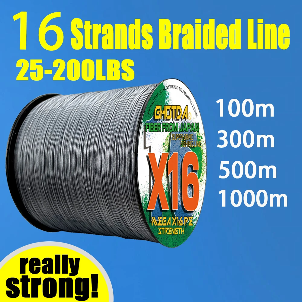 16-Strands-Braided-Fishing-Line-Super-Strong-25-40-80-100-125-140-161 ...
