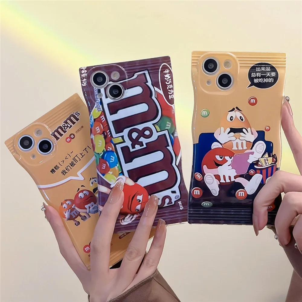 Fundas-de-tel-fono-con-dibujos-animados-m-beans-Snack-Bag-para-iPhone ...