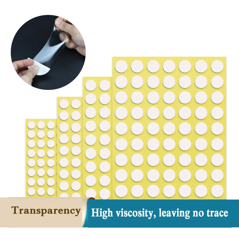 Double-Sided-Tape-Stickers-High-adhesive-Removable-Round-Clear-Sticky ...