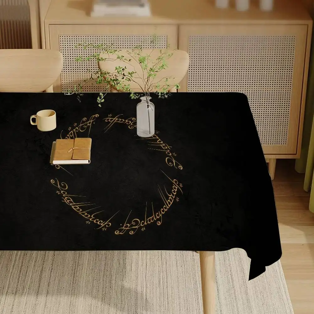The L-Lord Of The R-Rings Table Cloth Rectangular Stain Tablecloth ...
