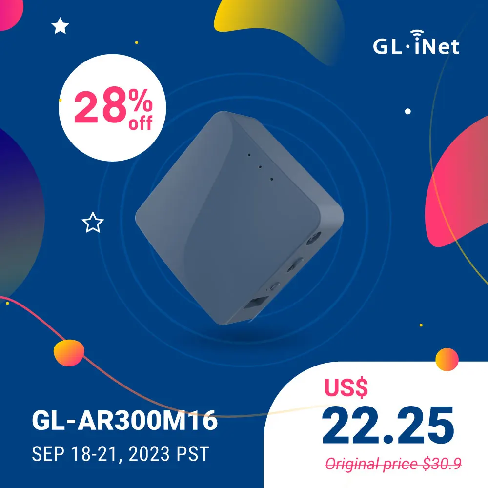 GL.iNet-GL-AR300M16 Mini roteador, repetidor Wi-Fi, OpenWrt pré ...