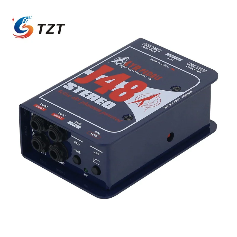TZT-J48-Stereo-DI-Box-for-Rock-Electric-Guitar-Electric-Bass-Electric ...