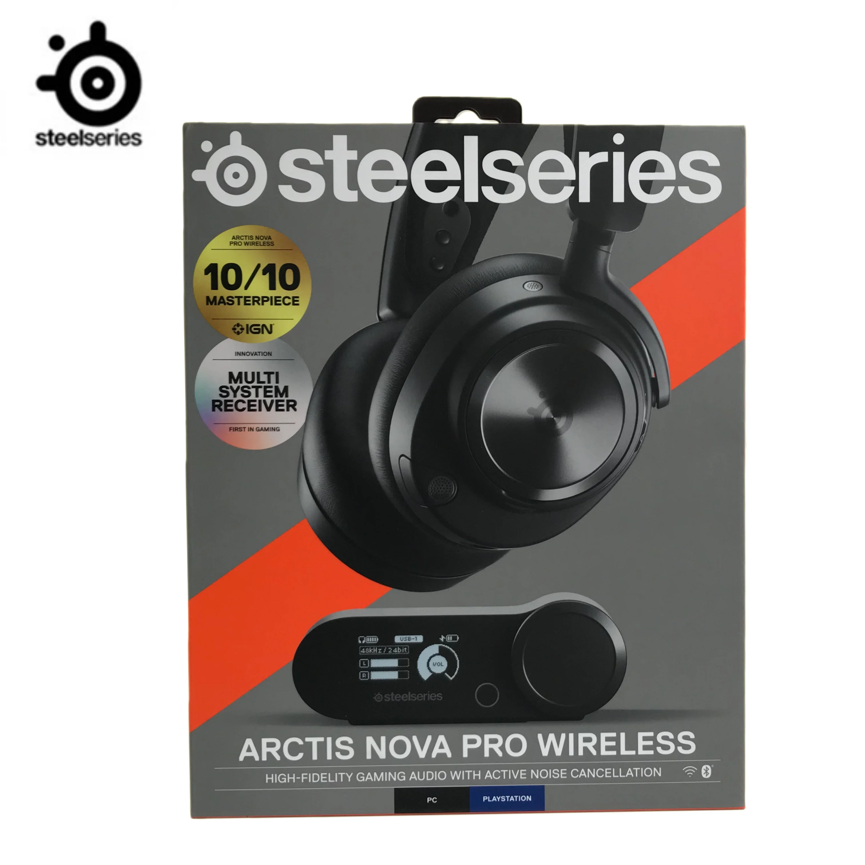 新しいSteelSeries Arctis Nova Proワイヤレスマルチシステムゲーミングヘッドセット、高忠実度ドライバー、アクティブ ...