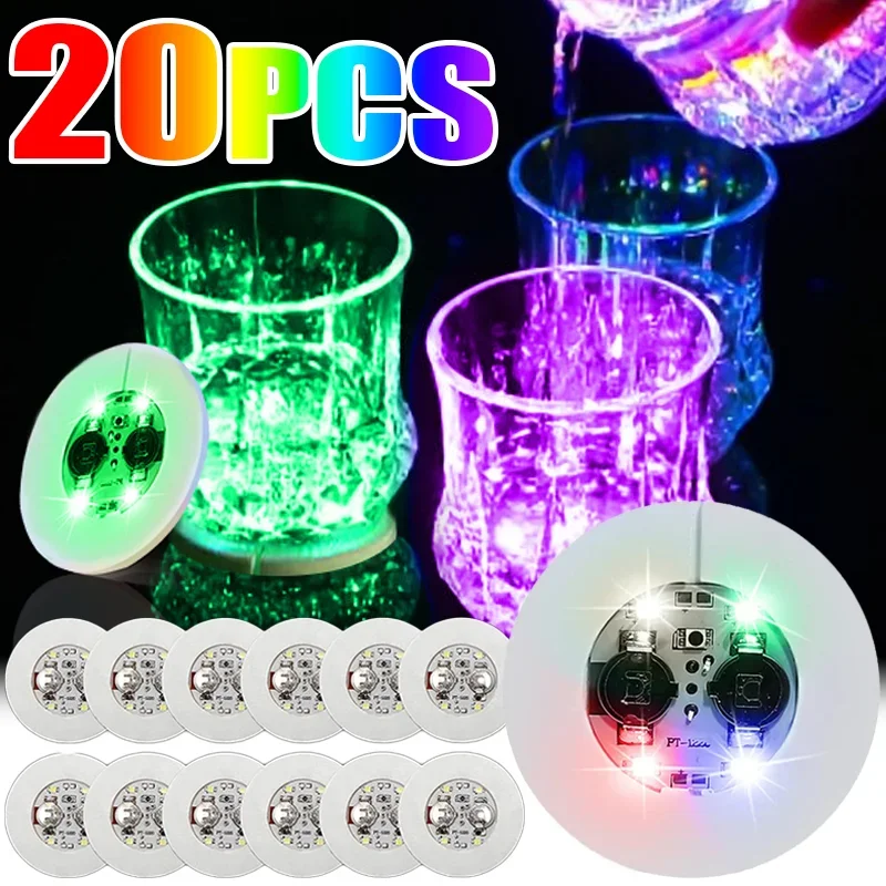 LED-Luminous-Coaster-Stickers-Battery-Powered-Colorful-Coasters-Liquor ...