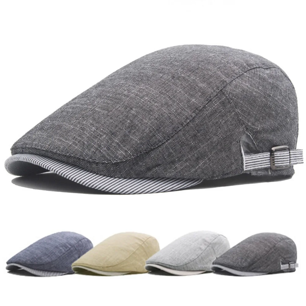 Mens-Casual-Newsboy-Caps-Cotton-Gatsby-Hats-Ivy-Hats-Outdoor-Golf ...