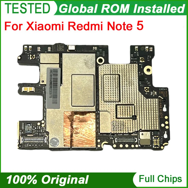 Placa base desbloqueada para Xiaomi Redmi Note 5, Chips principales ...