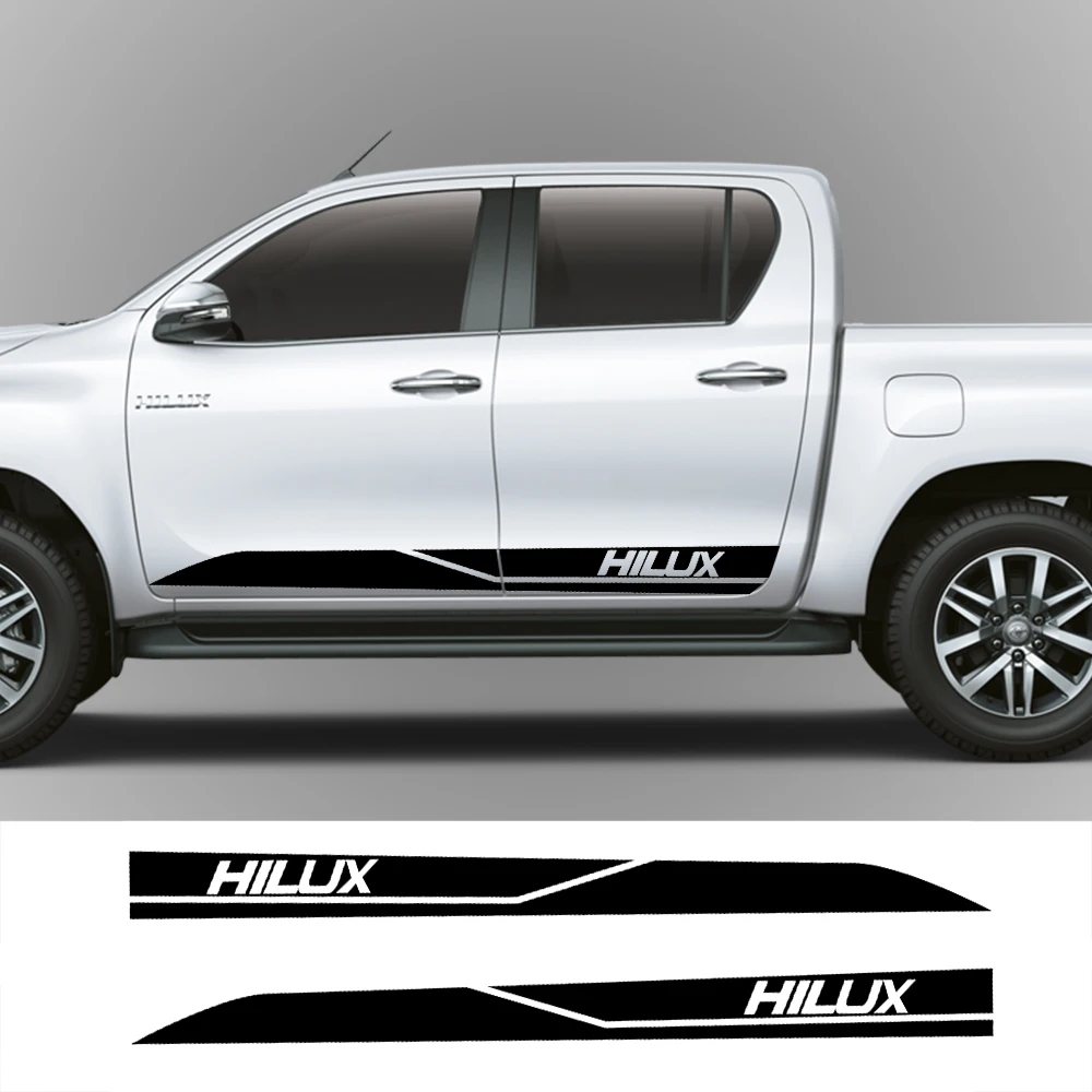 Car Stickers Pickup Door Side Stripes Stickers For Toyota Hilux Revo ...