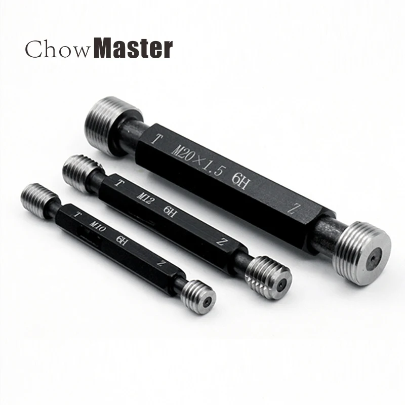 Calibrador de enchufe de rosca de alta precisión 6H, medidor métrico GO ...