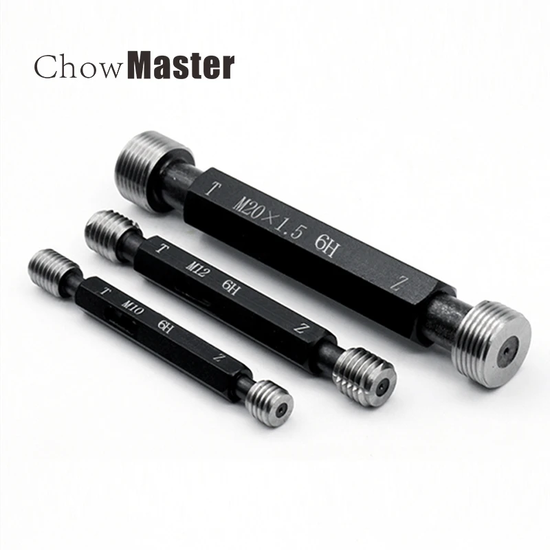 Calibrador de enchufe de rosca de alta precisión 6H, medidor métrico GO ...